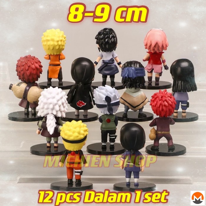 Jual Figure Naruto Shippuden (Set 12) Toppers Kue Naruto Sasuke Anime ...