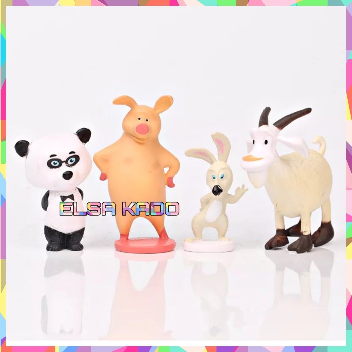 Jual Marsha And The Bear Figure Set Isi 10 Topper Cake Mainan Anak ...