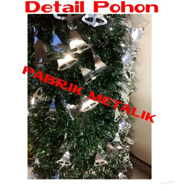 Jual Pohon Natal Simple Lonceng Sier / Pohon Bahan Pet Bukan Pvc Aman ...