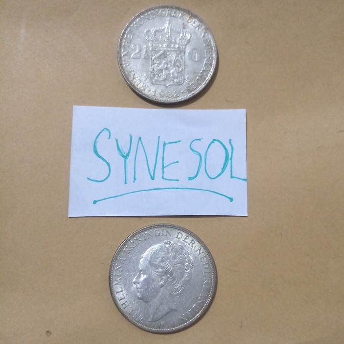 Jual uang koin logam perak kuno 2,5 g gulden belanda wilhelmina tahun ...