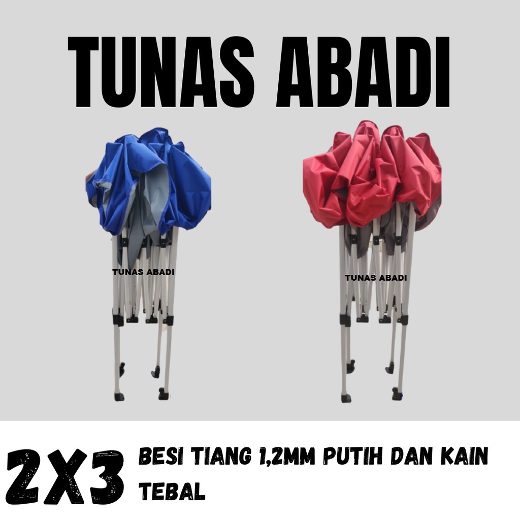 Jual Tenda Lipat Besi Putih 1,2Mm Ukuran 2X3 + Atap Tebal Outdoor Tenda ...