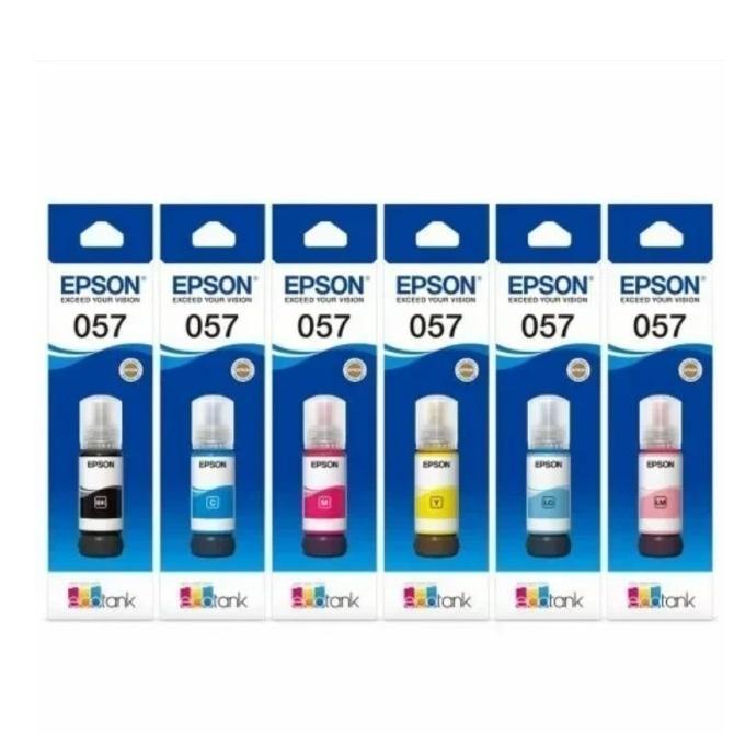 Jual Tinta Epson 057 Set Cmyk Lc Lm Original Tinta Epson L8050 L18050 ...