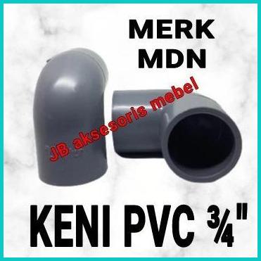 Jual KENI PIPA PVC 3/4" Merk MDN / KNIE ELBOW SAMBUNGAN L PIPA PARALON ...