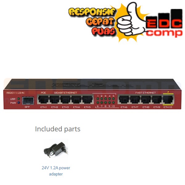 Jual Mikrotik RB2011iLS-IN Router Desktop plus SFP Gigabit | Shopee ...