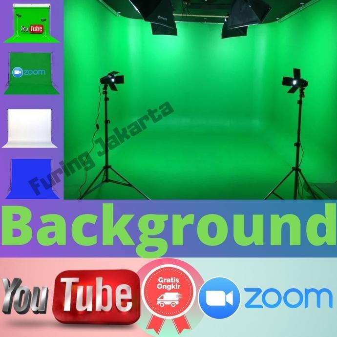 Jual Keren 3 M Green Screen Youtuber Background Backdrop Zoom 75 Gsm ...