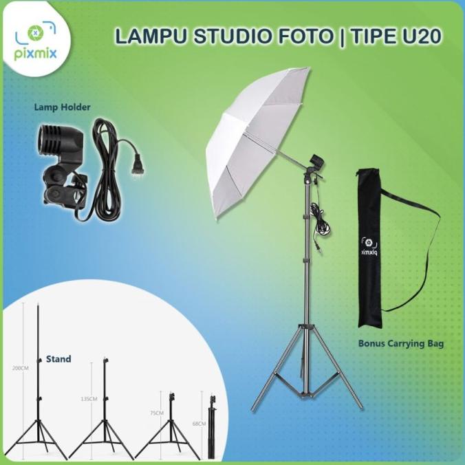 Jual LAMPU STUDIO FOTO | TIPE U200 - Satuan Tipe Payung | Shopee Indonesia