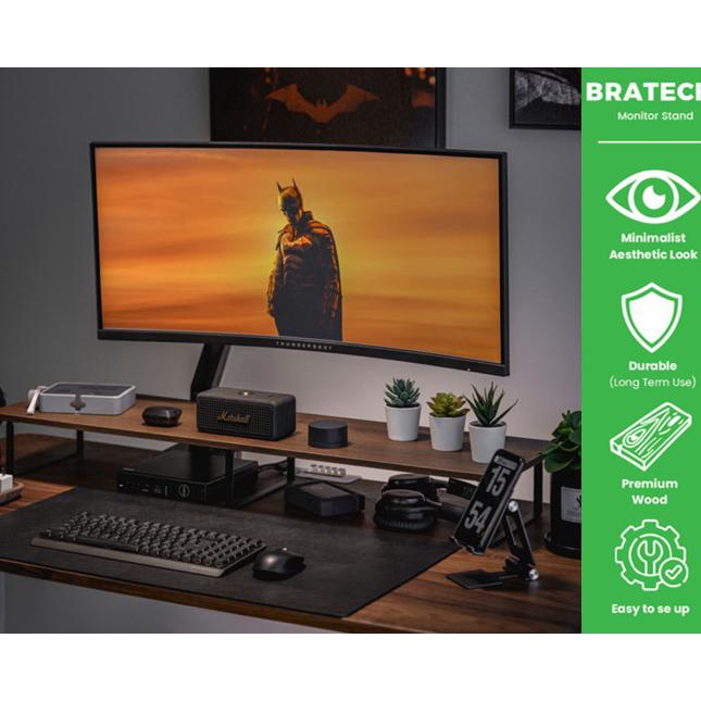 Jual BRATECH Monitor Stand Deskshelf Monitor Table Storage Rak Laptop ...