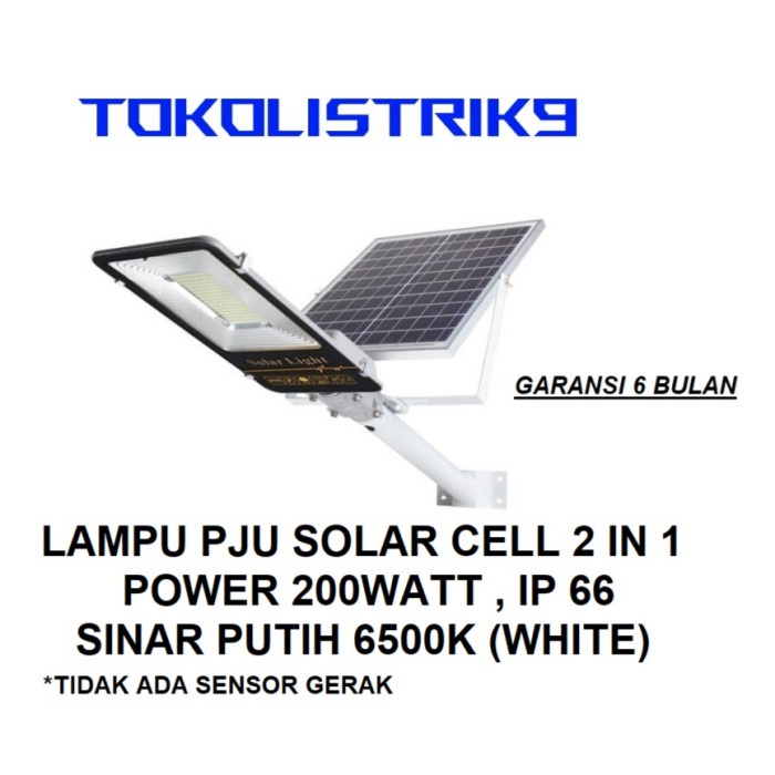 Jual LAMPU JALAN LED SOLAR CELL 200WATT / LAMPU PJU LED SOLAR CELL ...