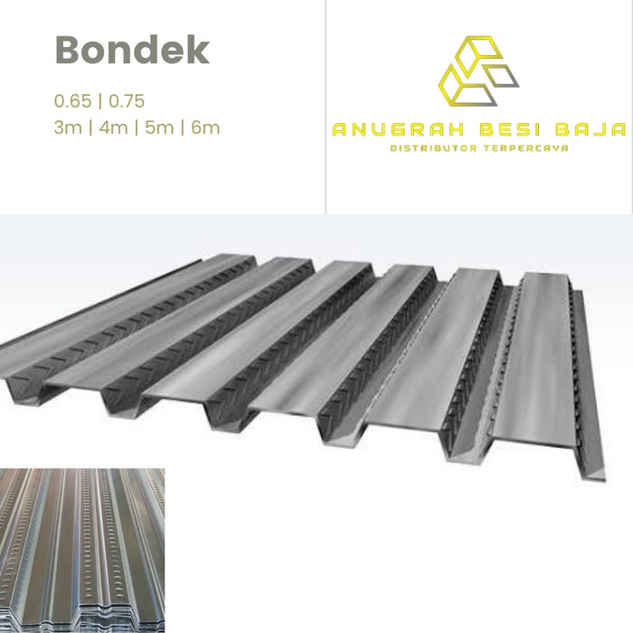 Jual BONDEK / BONDECK / FLOORDECK 0,65 - 0,75 PANJANG 3M/4M/5M/6M ...
