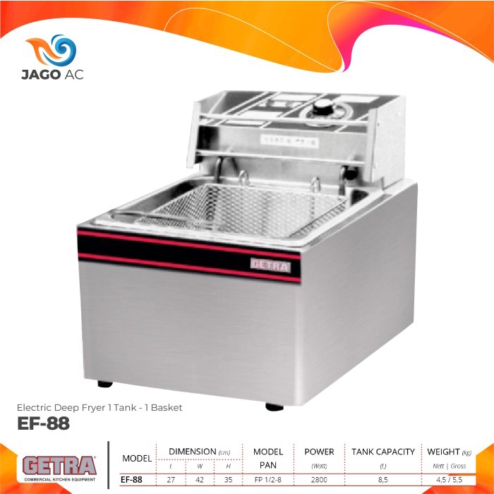 Jual Promo Electric Deep Fryer Getra Ef-88 / Alat Penggoreng Kentang ...
