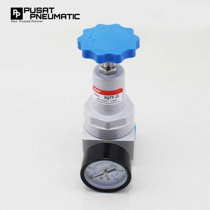 Jual Promo!! Regulator Pressure Max 40 Bar + Pressure Gauge Drat 1/2 ...
