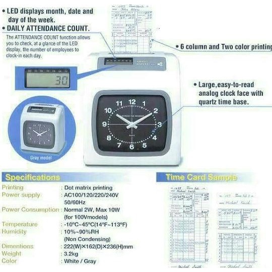 Jual Mesin Absen Amano Bx6200/6000+Back Up Baterai#Garansi & Premium ...