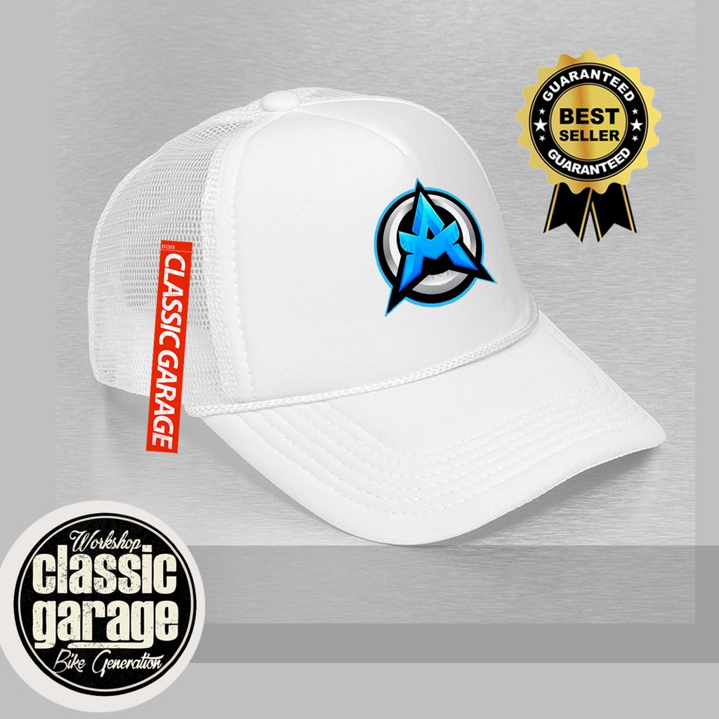 Jual Topi Putih Inisial Nama huruf Logo Gaming sporty Hat Trucker ...
