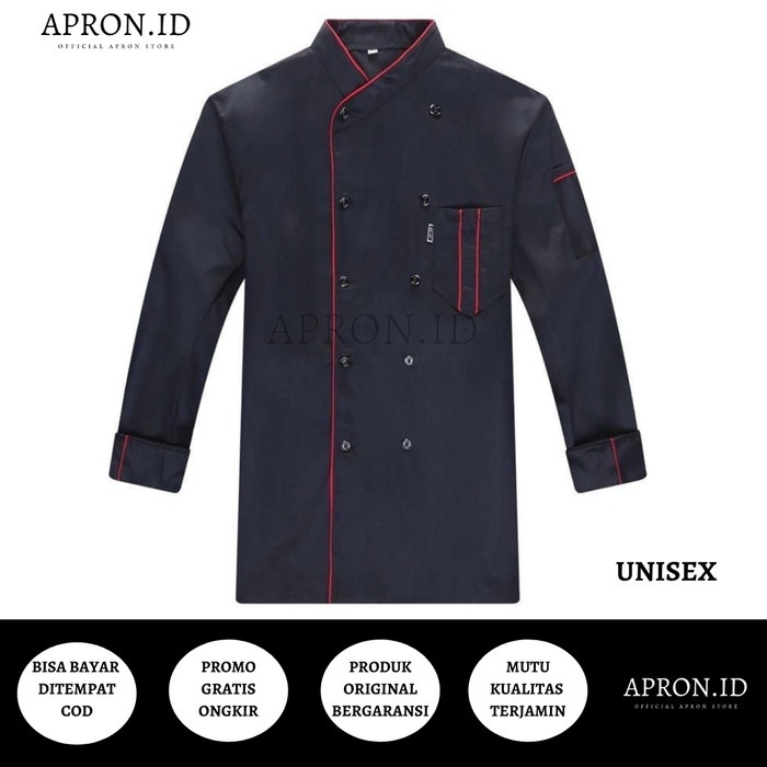 Jual Town Baju Koki Kemeja Seragam Chef Lengan Panjang Bahan American ...