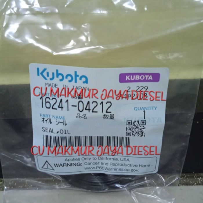 Jual Oil Seal Crank Shaft Depan/Front D1105 16241-0421 Kubota Genuine ...