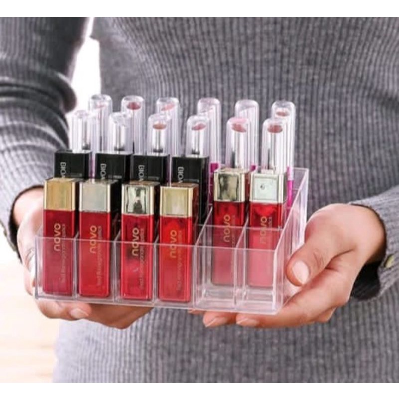 Jual Rak lipstik parfum multifungsi 24 slot | Shopee Indonesia