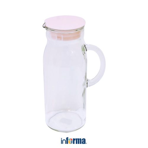 Jual Informa Glasslock 1 ltr Teko Minum - Peach Pink Water Jug Pitcher ...