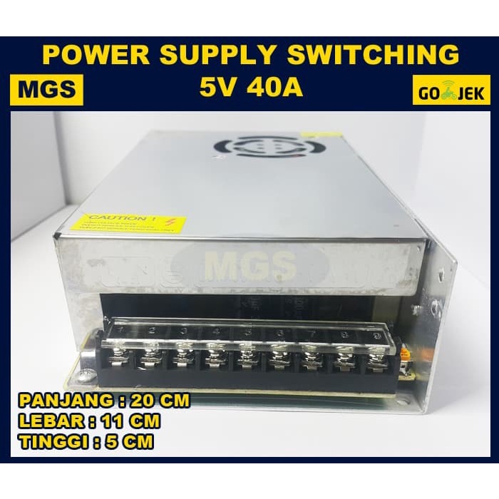 Jual Power Supply Switching 5V 40A Star | Shopee Indonesia