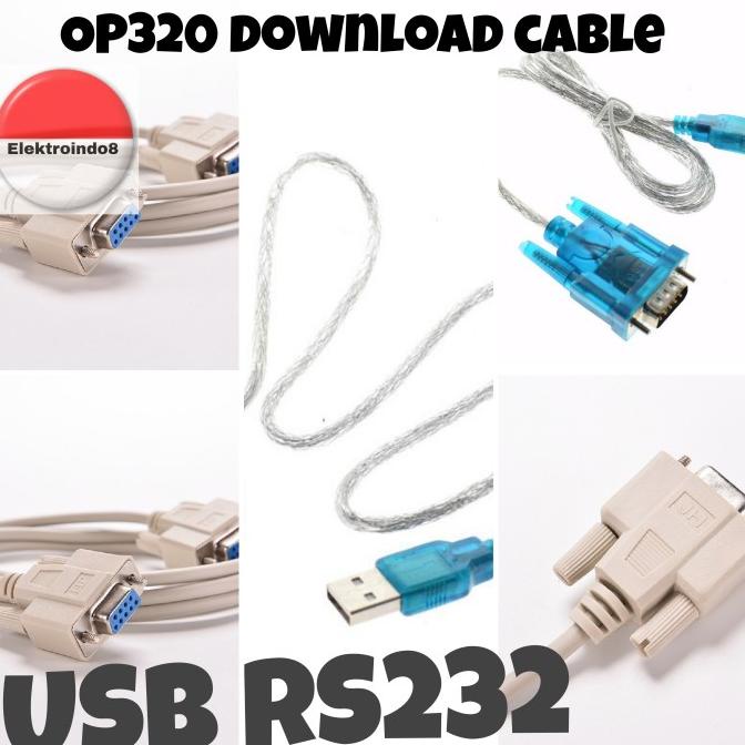 Jual Kabel programing Op320A hmi plc mitsubishi siemen omron xinje ...