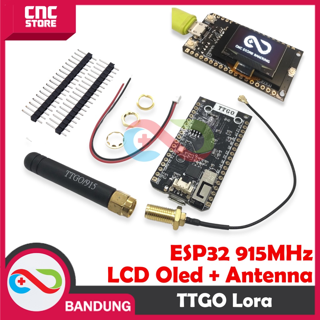 Jual Ttgo Lora Esp32 915mhz Sx1276 Lcd Oled Bluetooth Wifi Antenna