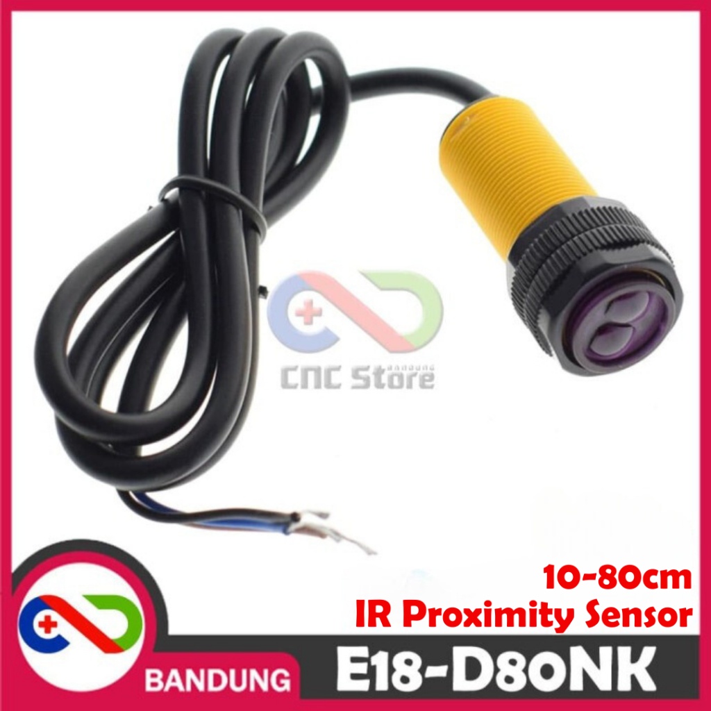 Jual E18-D80NK SENSOR JARAK ADJUSTABLE INFRARED SENSOR SWITCH 10-80CM ...