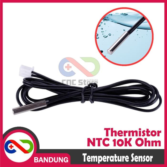 Jual THERMISTOR NTC 3950 10K 1M METER TEMPERATURE SENSOR SUHU PROBE ...