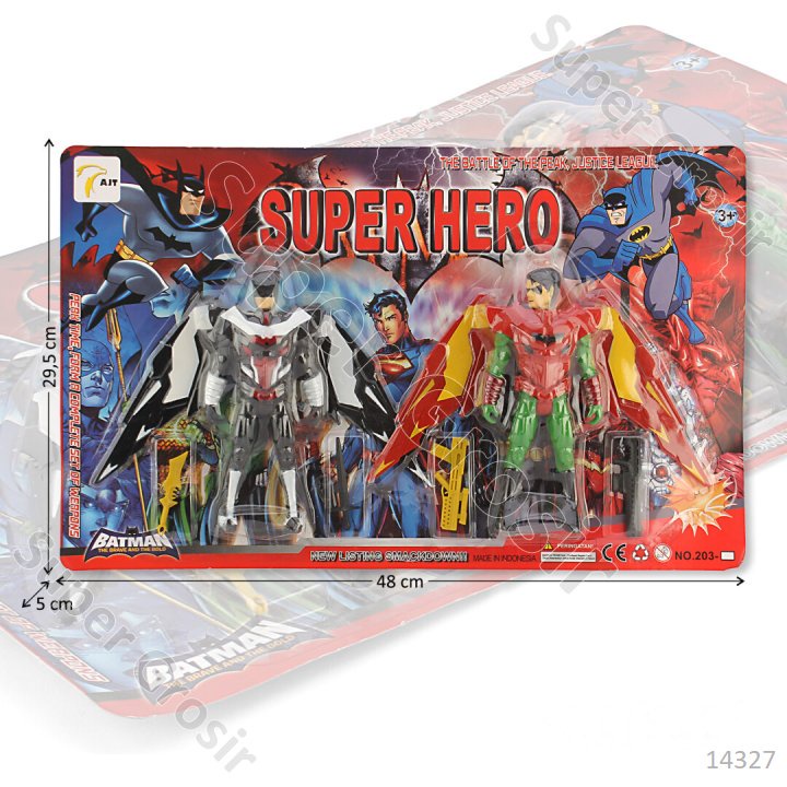 Jual Mainan Anak Figure Karakter Mirip Batman dan Robin Super Hero ...