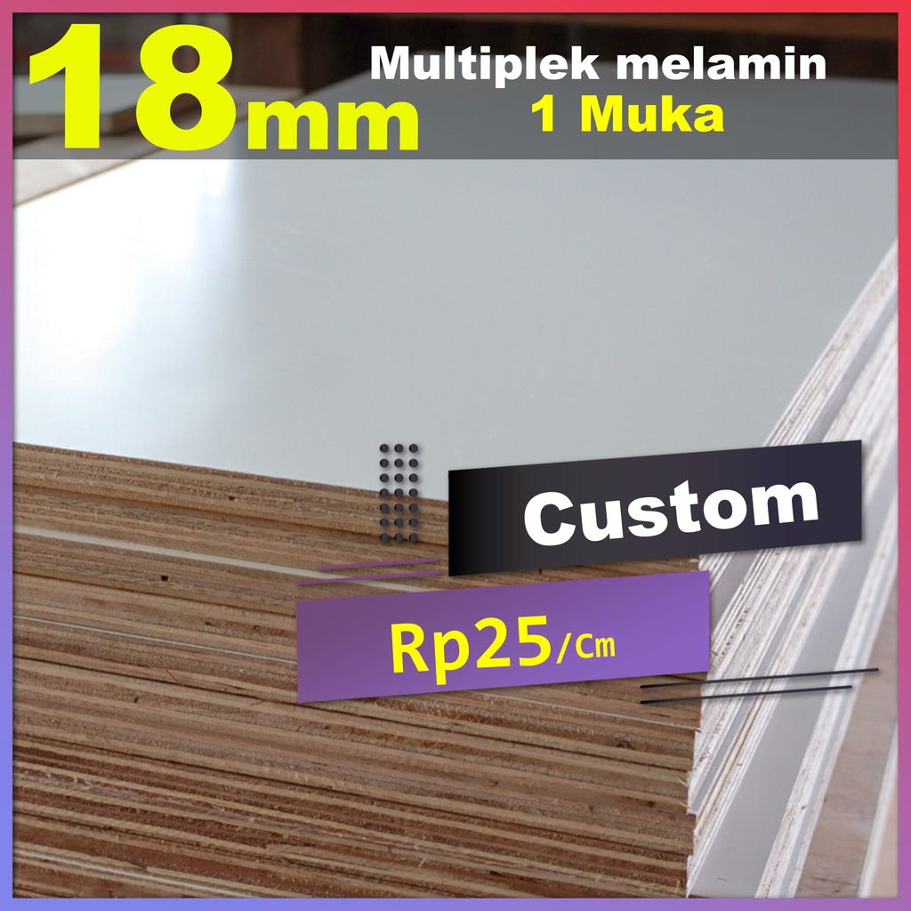 Jual multiplek 18mm melamin custom potongan | Shopee Indonesia