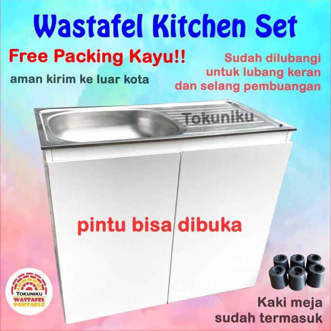 Jual Wastafel Cuci Piring Kitchen Set Kitchen Sink Wastafel Portable ...