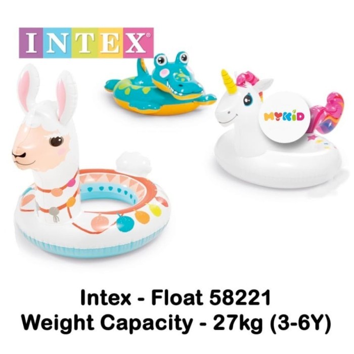 Jual Promo Ban Renang Anak Intex Deluxe Animal Ring 58221 Buaya / Monkey / Lion | Shopee Indonesia