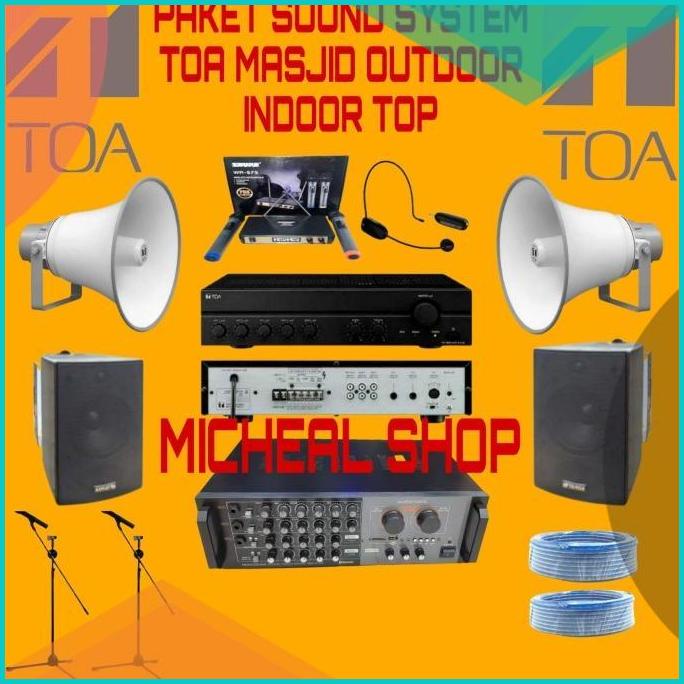 Jual paket sound system toa masjid 2indoor 2 outdoor lengkap top 16novz3 pe | Shopee Indonesia