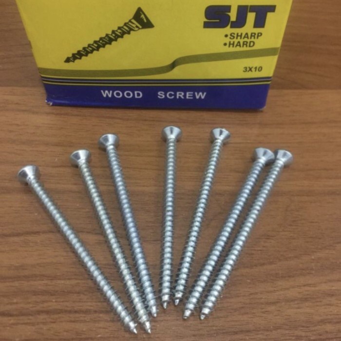 Jual Sekerup Kayu Skrup Kayu Sekrup Kayu 3 X 10 Baut Cacing Rangka Baja ...