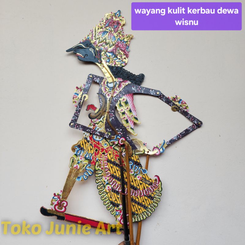 Jual WAYANG KULIT KERBAU KEBO DEWA WISNU KUALITAS PREMIUM PAKEM KERATON ...
