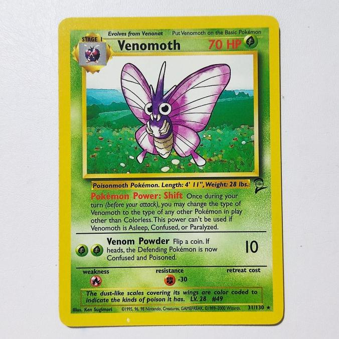 Jual Venomoth 31/130 - Base Set 2 Pokemon Card English TCG | Shopee ...