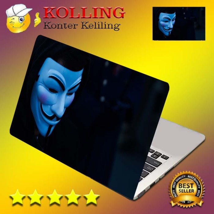 Jual Laptop Mask Anonymous Skin Laptop Stiker Laptop | Shopee Indonesia
