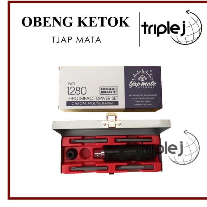 Jual TJAP MATA / CAP MATA Impact Obeng Ketok Set 7 Pcs Sparepart ...