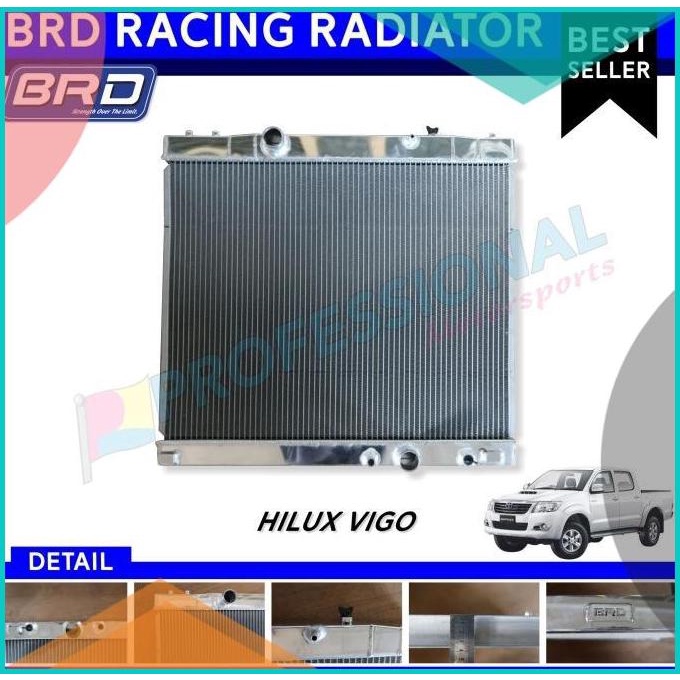 Jual Racing Aluminium Radiator BRD Thailand Innova Fortuner Hilux 2KD ...