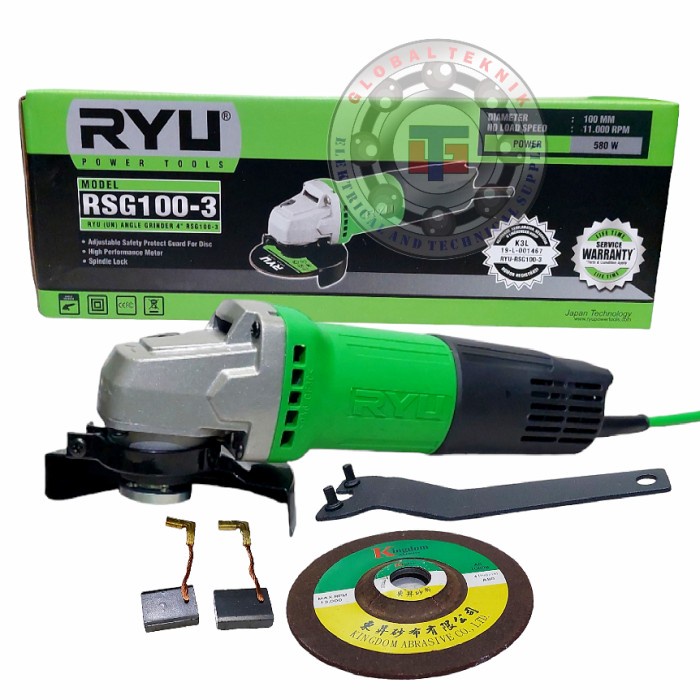 Jual Mesin Gerinda RYU RSG100-3 4 Inch (Free 1 Pcs Batu Gerinda ...