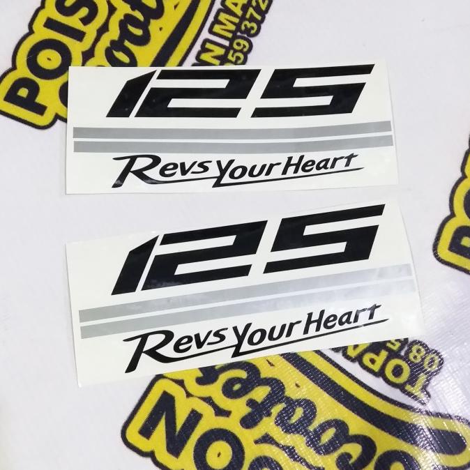 Jual Sticker Yamaha Lexi 125 Revs Your Heart Warna Hitam Garis Silver Otomotif Ready!!! | Shopee ...