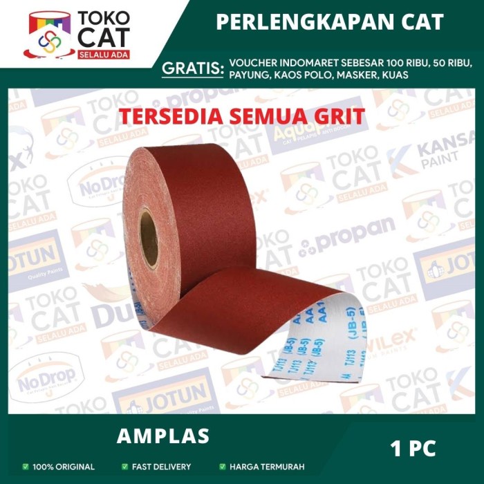 Jual AMPLAS METERAN / KERTAS PASIR / AMPLAS ROLL BANGUNAN UKURAN 1 ...