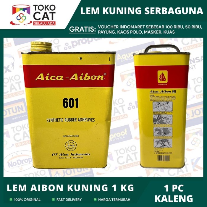 Jual LEM AIBON / AICA AIBON / LEM SERBAGUNA / LEM KUNING AICA AIBON 1KG KALENG //LEM PEREKAT ...