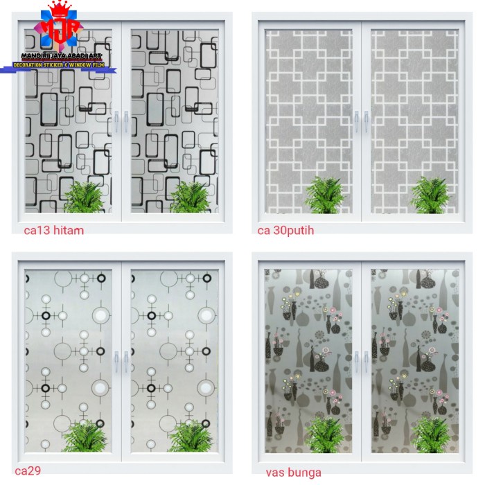 Jual stiker kaca/sticker kaca motif/stiker jendela rumah/stiker ...