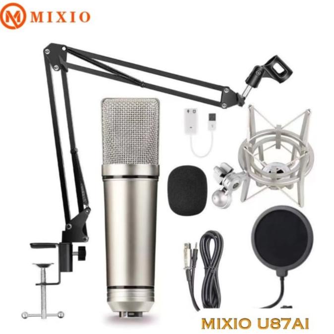 Jual Mixio U87 Ai Studio Set Microphone Condensor Studio Mic Premium ...