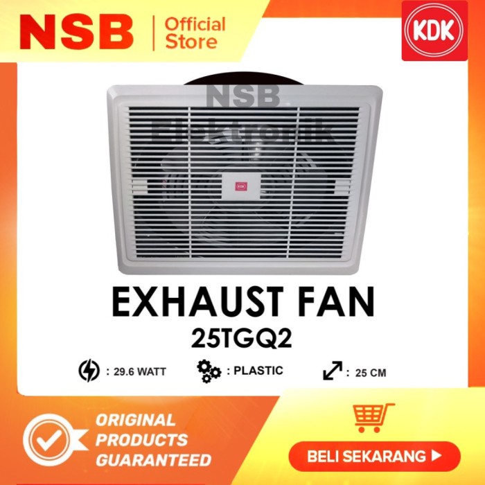 Jual [New] Kdk 25Tgq2 Ceiling Exhaust Fan 10 Inch Kipas Angin Plafon ...