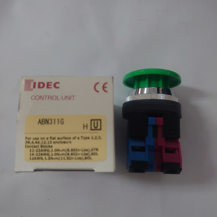 Jual [New] Push Button Mushroom 30Mm Abn311G Original Idec Diskon ...