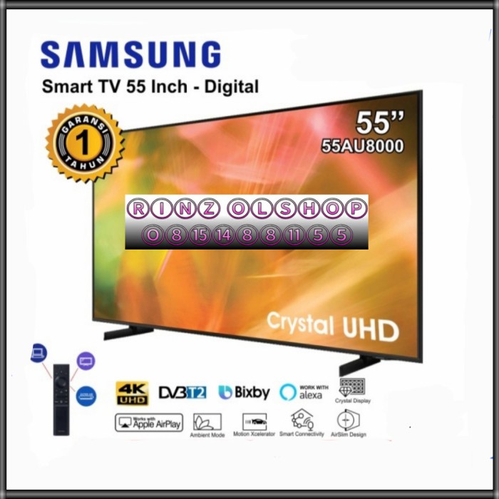 Jual New Led Tv Samsung 55Au8000 Smart Tv Uhd 4K Crystal Ua55Au8000Kxxd Terbaru | Shopee Indonesia