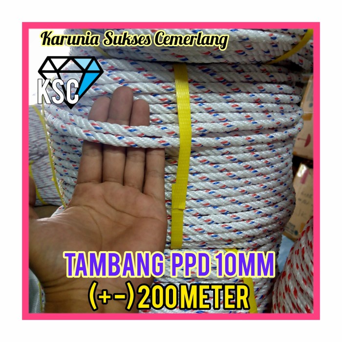 Jual [Ori] Tali 10Mm Ppd / Tambang Ppd 10Mm / Tambang Kapal / Tambang ...