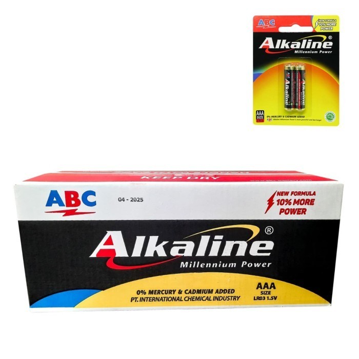 Jual [Baru] Batre Abc Alkaline Aaa / A3 Isi 2 Lr03 1 Carton Isi 144 ...