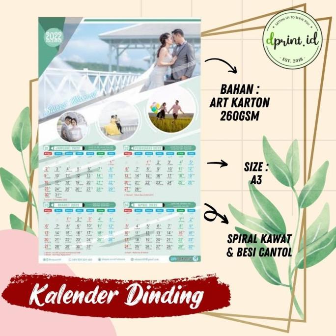 Jual Cetak Desain Kalender A3 Art Karton Spiral Kawat Besi Cantol ...