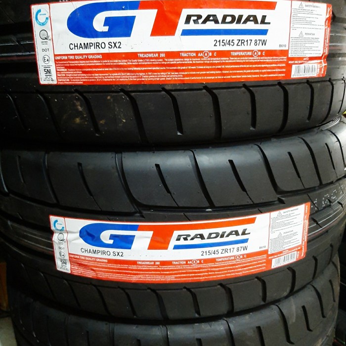 Jual BAN GT RADIAL 215 45 17 CHAMPIRO SX2 SEMI SLICK RACING | Shopee Indonesia